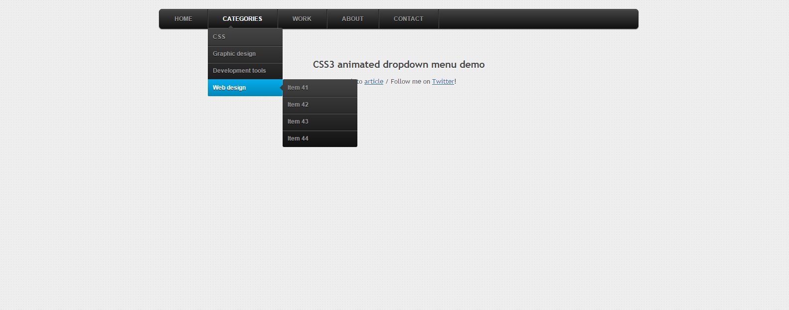 Free Drop Down Menus in CSS3 & HTML5 - Web Design Inspiration ...