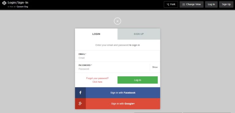 CSS3 HTML5 Login Form Templates