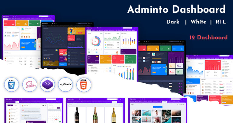 Bootstrap Admin Template - Adminto LTR Dark Admin Dashboard