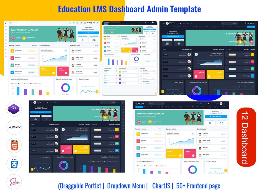 Learning Management System Admin Template