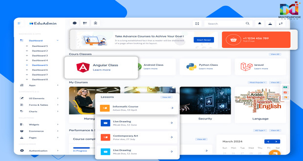 Education Dashboard Bootstrap 5 Admin Templates | LMS Dashboard